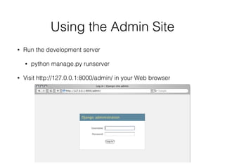 Chapter 6 the django admin site | PPT