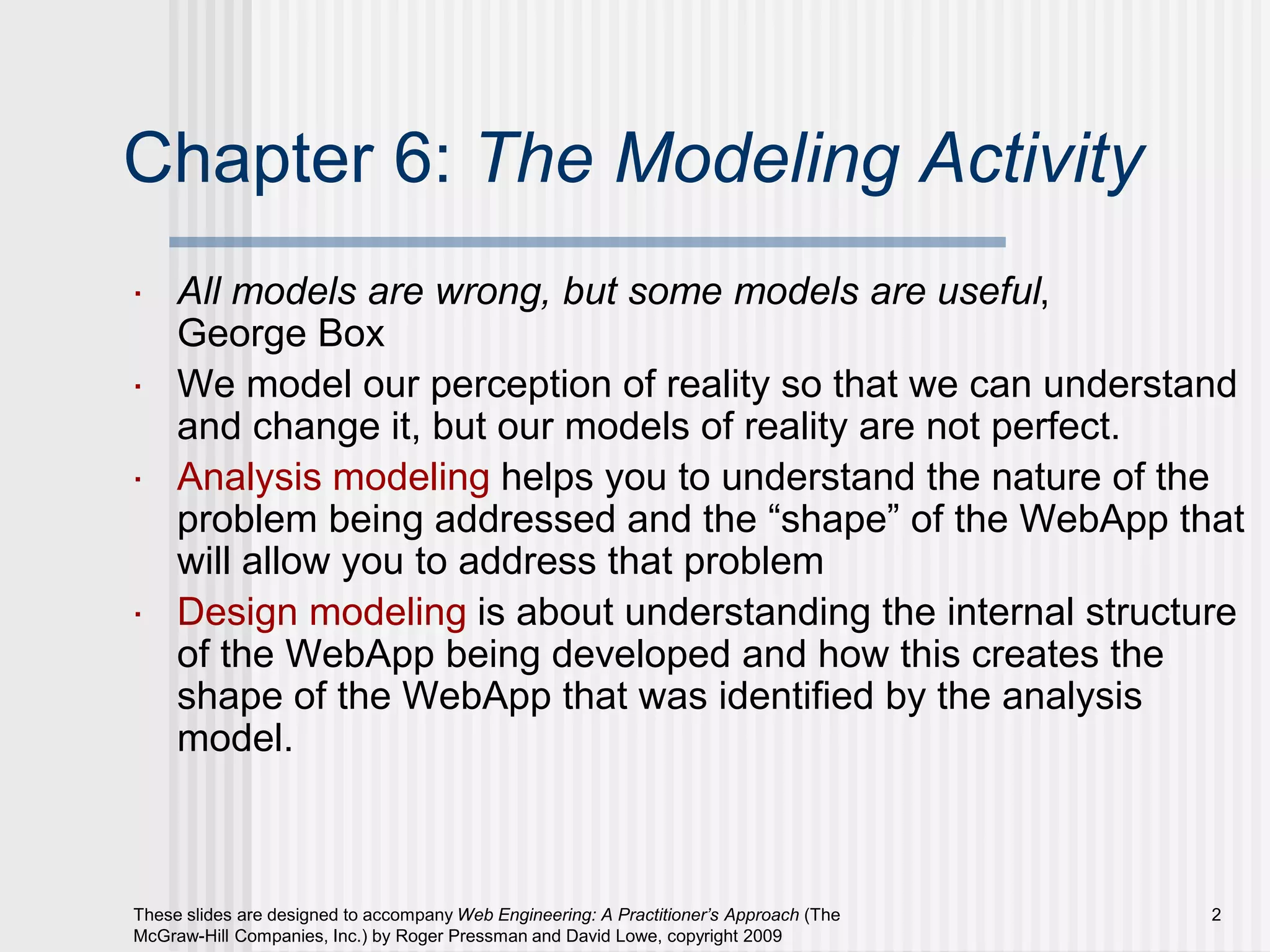 Chapter 6 the modeling activity | PPTX | Web Development | Internet