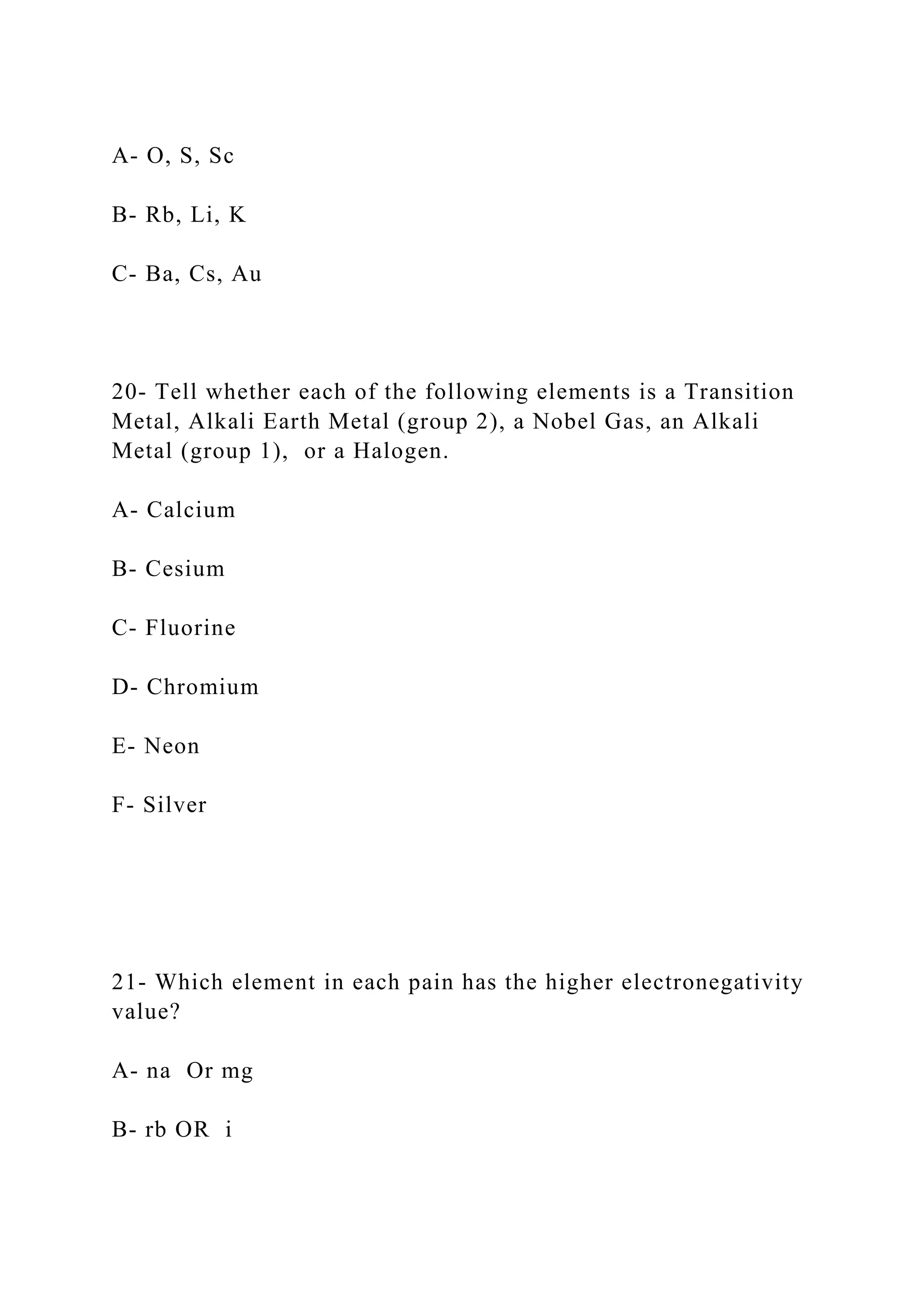 Chapter 6- the periodic table 1-metal 2- Halogen 3- I.docx