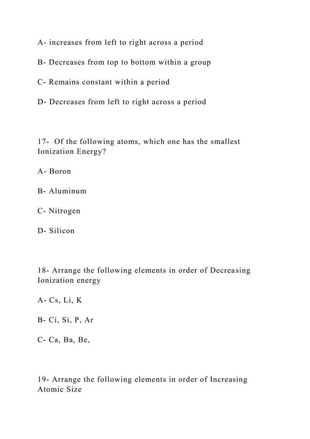 Chapter 6- the periodic table 1-metal 2- Halogen 3- I.docx