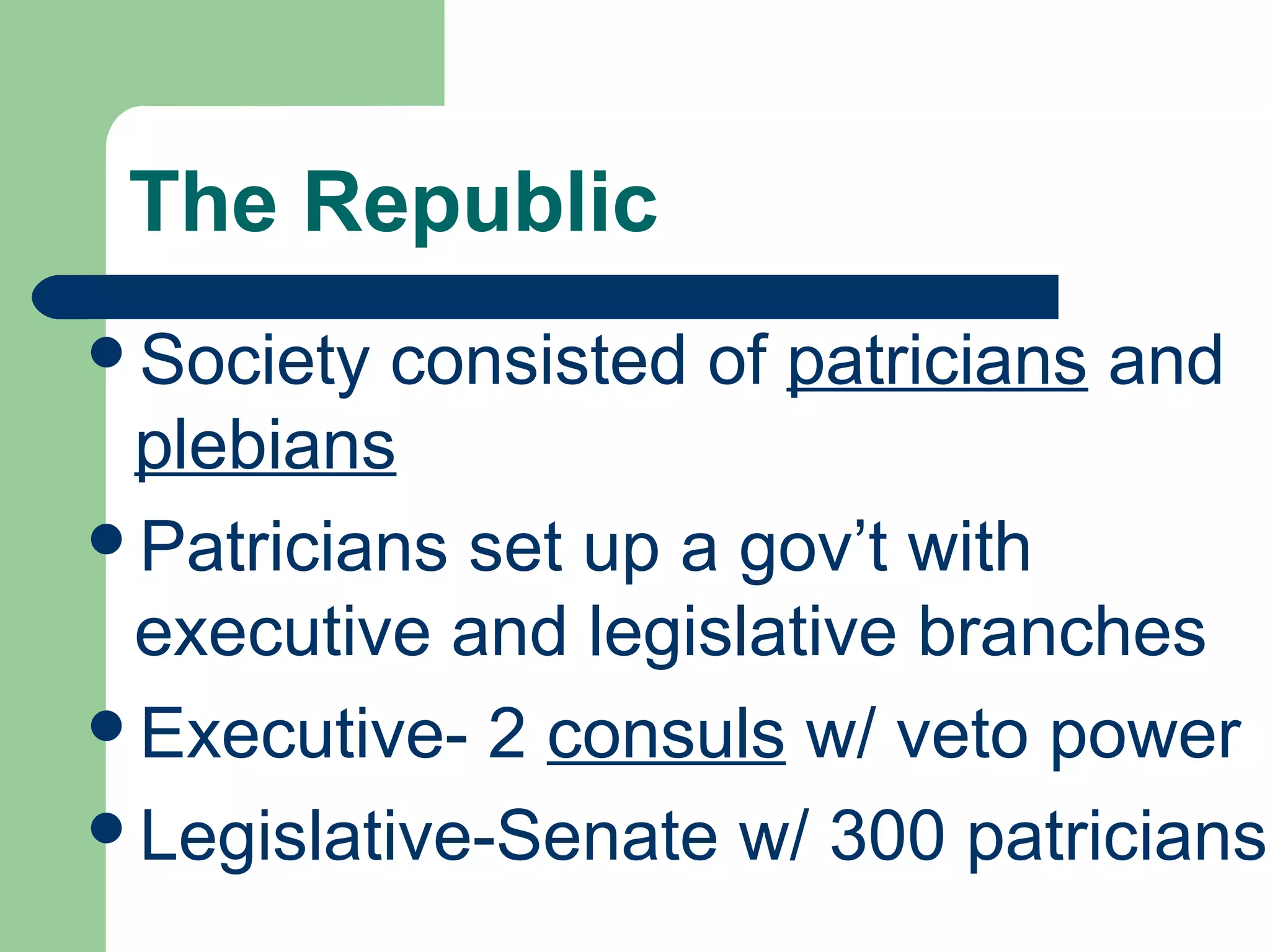 Chapter 6 the roman republic | PPT