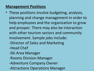 Chapter 6 tourism and hospitality career pathway and entrepreneurship | PPT