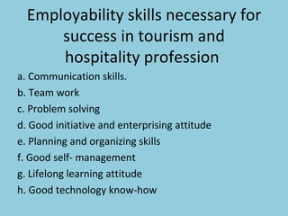 Chapter 6 tourism and hospitality career pathway and entrepreneurship | PPT