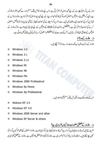 Chapter 6 What is Operating System ~ Urdu Guide | PDF