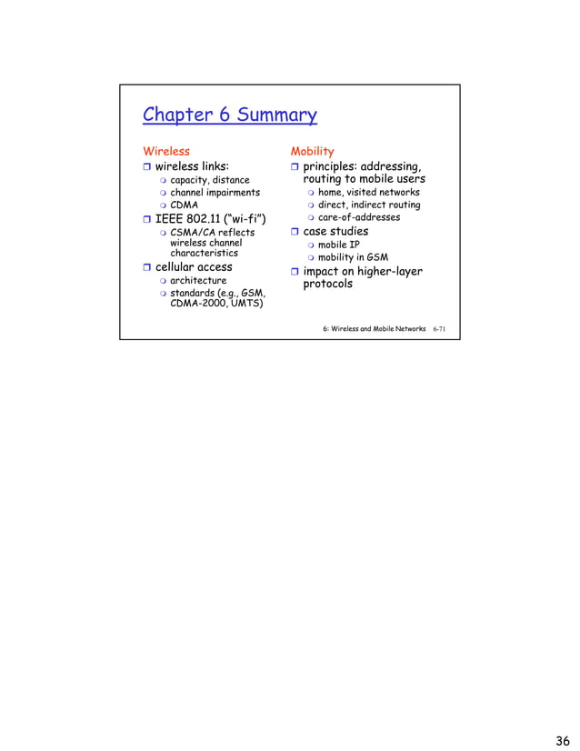 Chapter6 wireless and mobile networks | PDF | Computer Networking | Computing