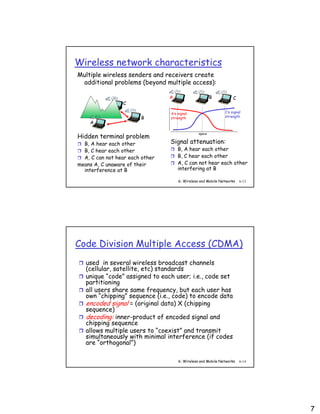 Chapter6 wireless and mobile networks | PDF | Computer Networking | Computing