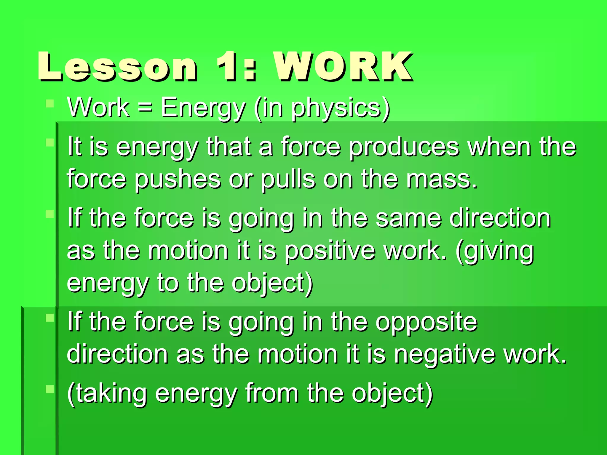 Chapter 6 - Giancoli - Work and Energy | PPT