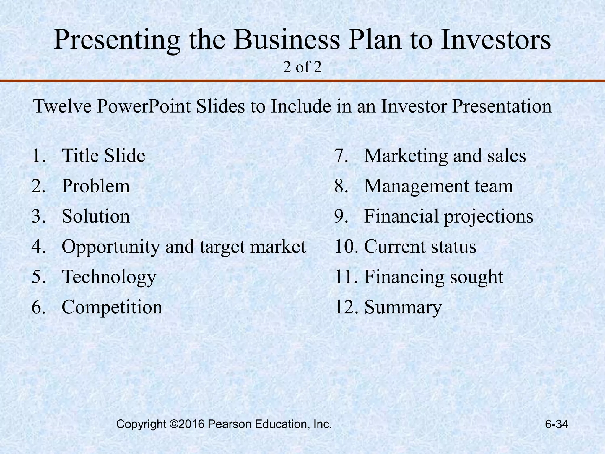 Chapter 6 - Writing A Business Plan.ppt