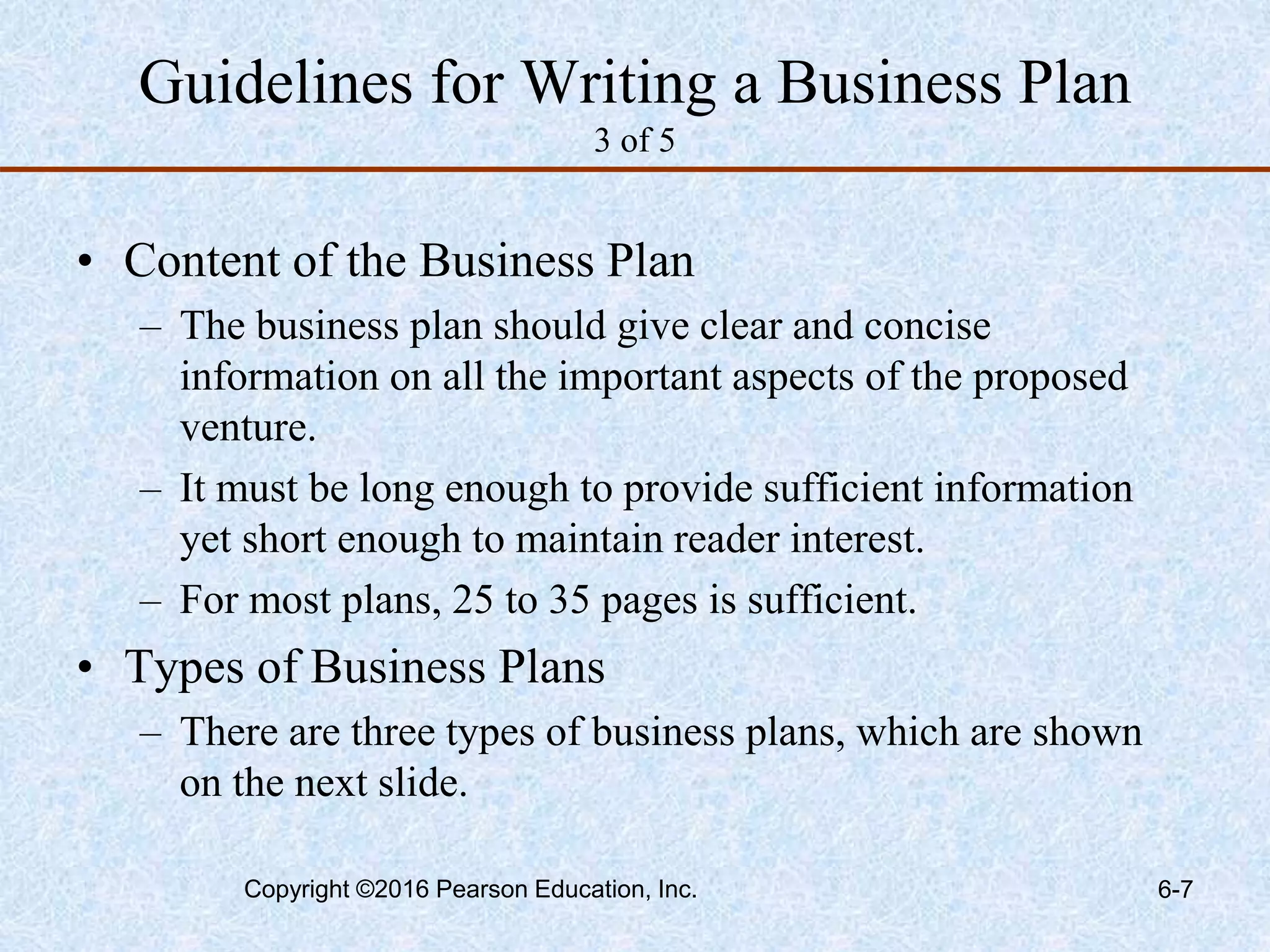 Chapter 6 - Writing A Business Plan.ppt