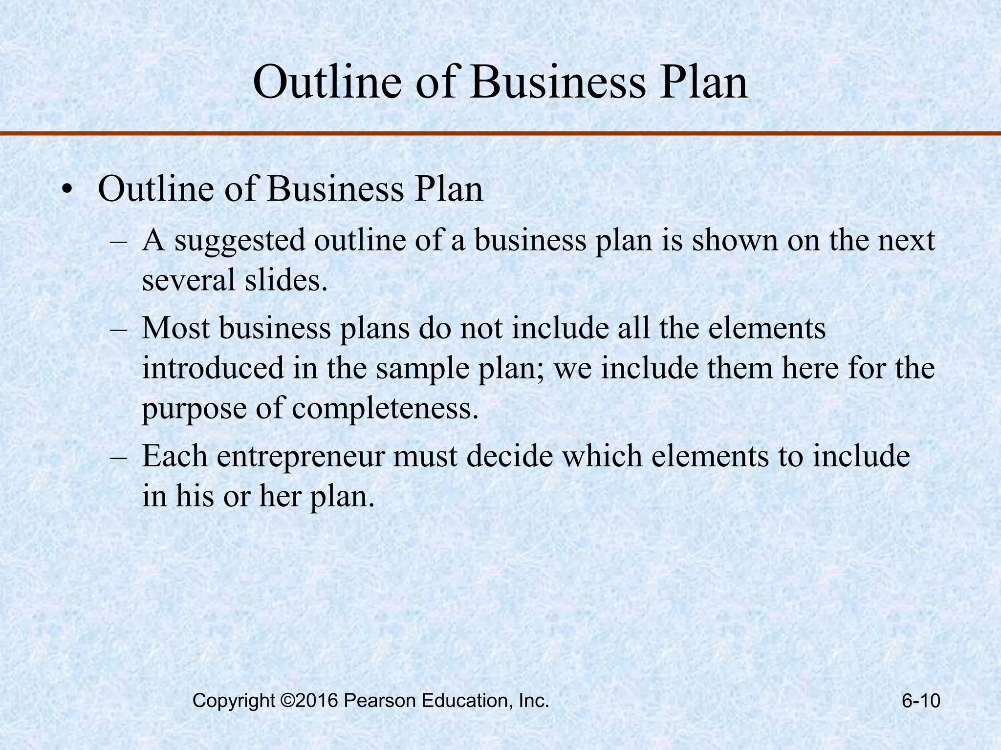 Chapter 6 - Writing A Business Plan.ppt | Business Accounting & Finance ...