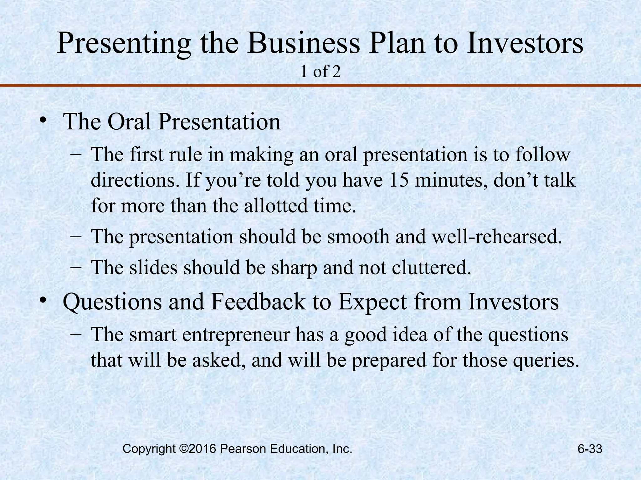 Chapter 6 - Writing A Business Plan .ppt