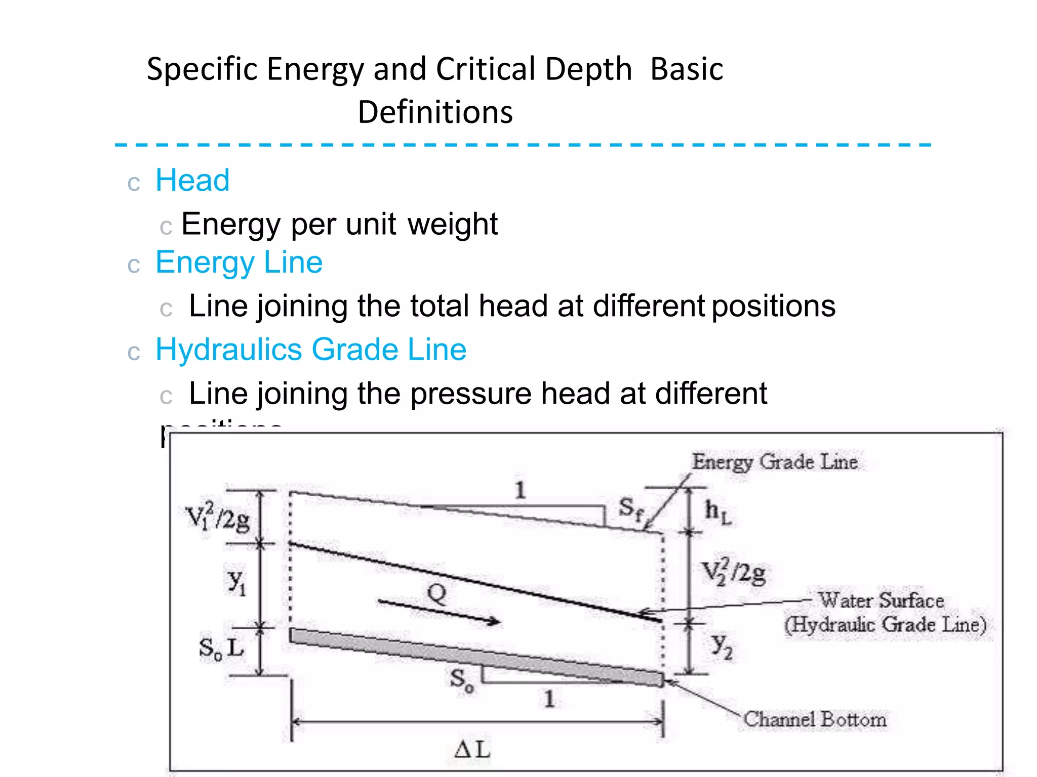 Energy and momentum principles in open channel flow | PPTX