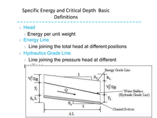 Energy and momentum principles in open channel flow | PPTX