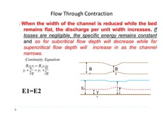 Energy and momentum principles in open channel flow | PPTX