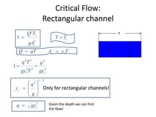 Energy and momentum principles in open channel flow | PPTX