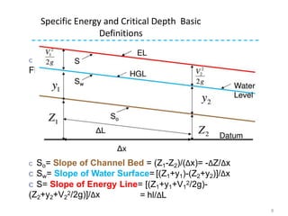 Energy and momentum principles in open channel flow | PPTX