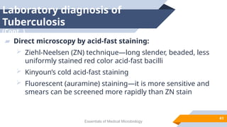 tuberculosis and non tuberculous mycobateria | PPTX