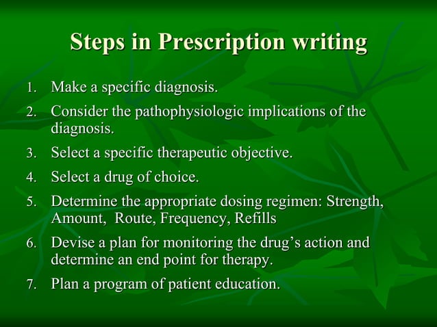 Rational prescribing & prescription writing | PPT