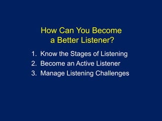 Chapter 6 7 listening, note taking, and memory | PPT