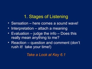 Chapter 6 7 listening, note taking, and memory | PPT