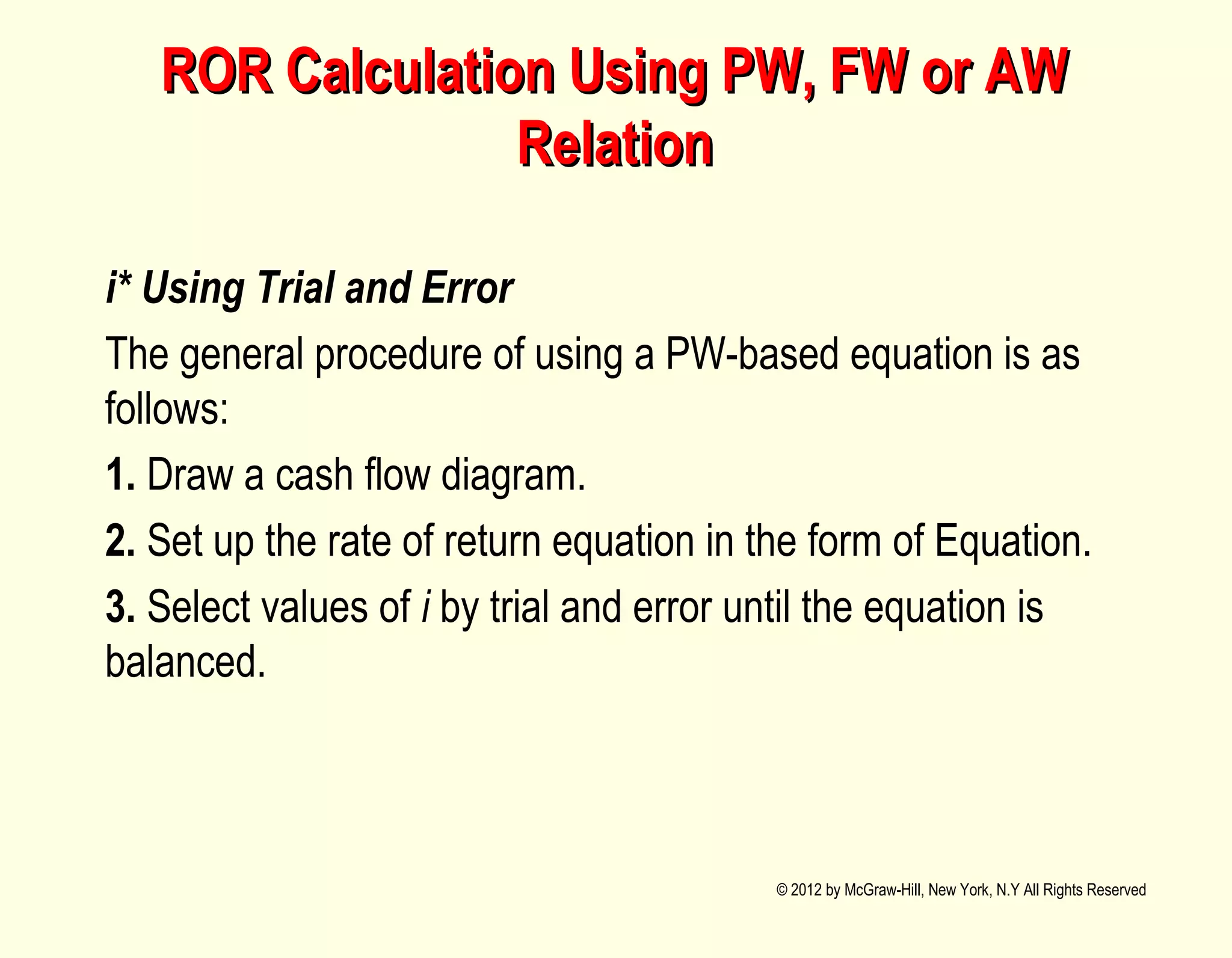 Chapter 6&7 annual worth analysis & ror lo3b | PPT