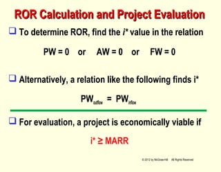 Chapter 6&7 annual worth analysis & ror lo3b | PPT