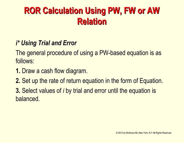 Chapter 6&7 annual worth analysis & ror lo3b | PPT