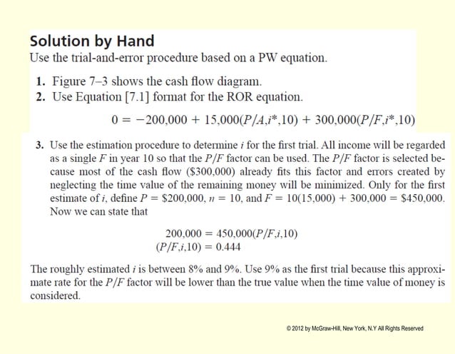 Chapter 6&7 annual worth analysis & ror lo3b | PPT