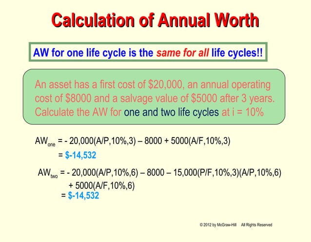 Chapter 6&7 annual worth analysis & ror lo3b | PPT