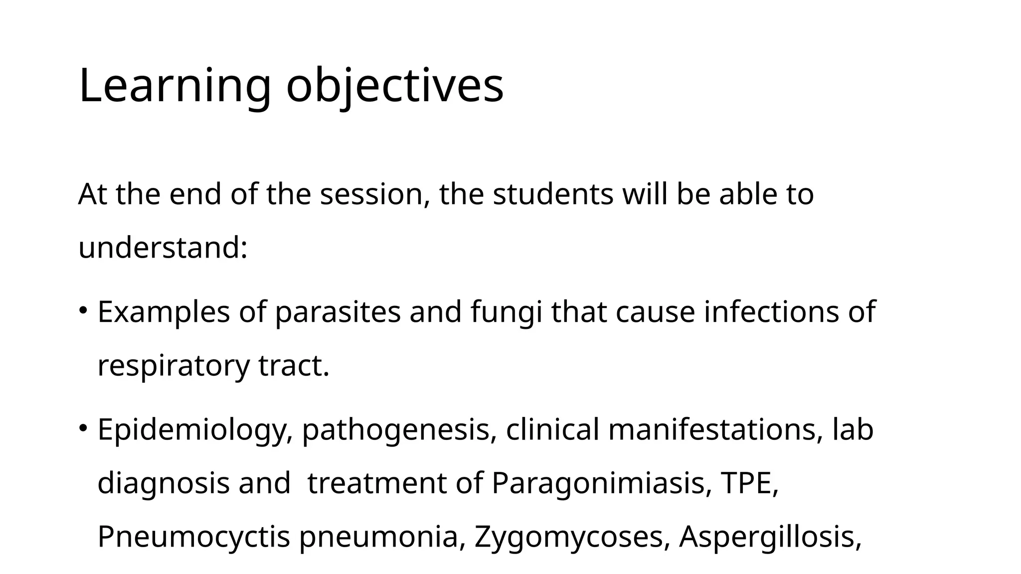 chapter 69 - Parasitic and Fungal Infections of respiratory tract.pptx