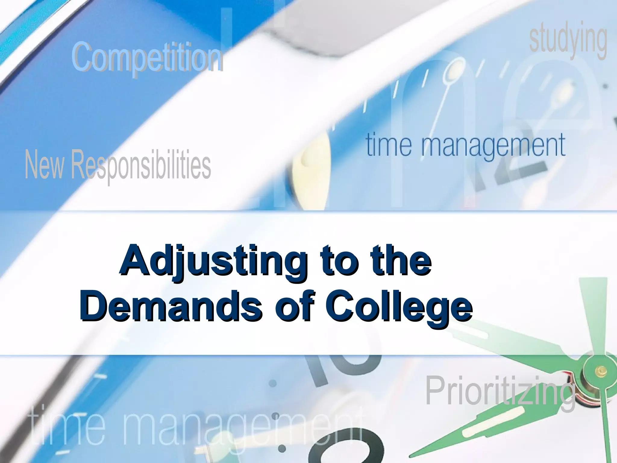Adjusting to College | PPT
