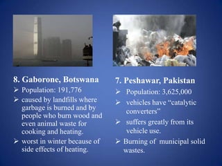 AIR POLLUTION - MY PRESENTATION - JUNE 2013 | PPTX