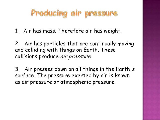 Chapter 6 air pressure