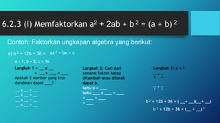 Chapter 6 algebra iii a2 + bx + c | PPTX