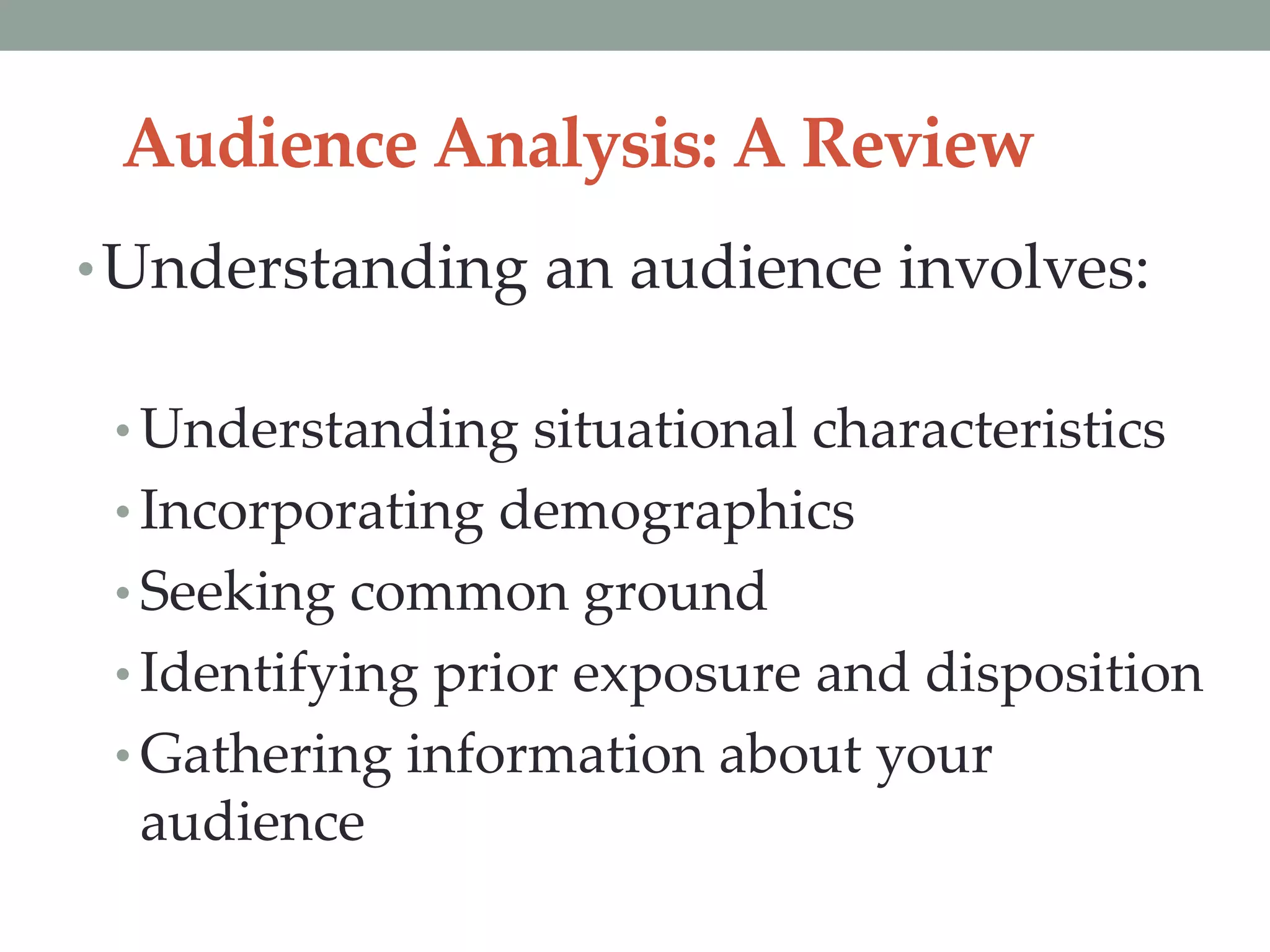 Analyzing the audience | PPT