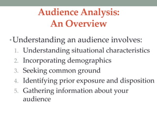 Analyzing the audience | PPT