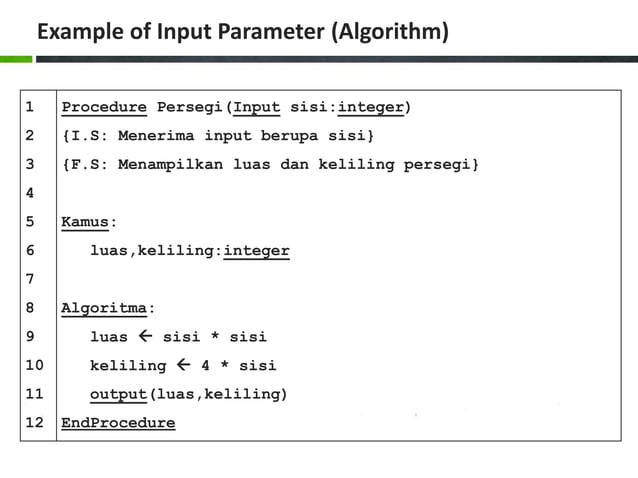Algorithm and Programming (Procedure and Function) | PPT