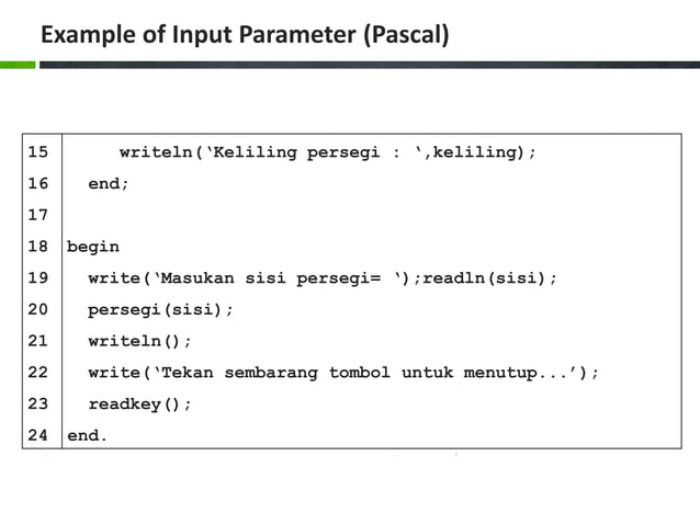 Algorithm and Programming (Procedure and Function) | PPT