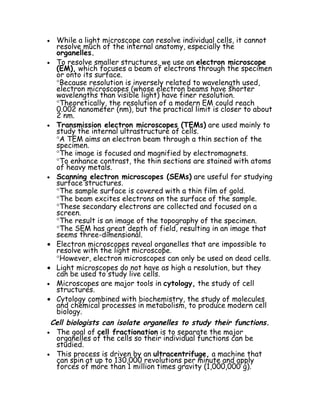 Chapter6 Ap Bionotes A Tour Of The Cell | PDF
