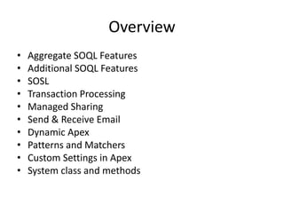 SFDC Advanced Apex | PPTX