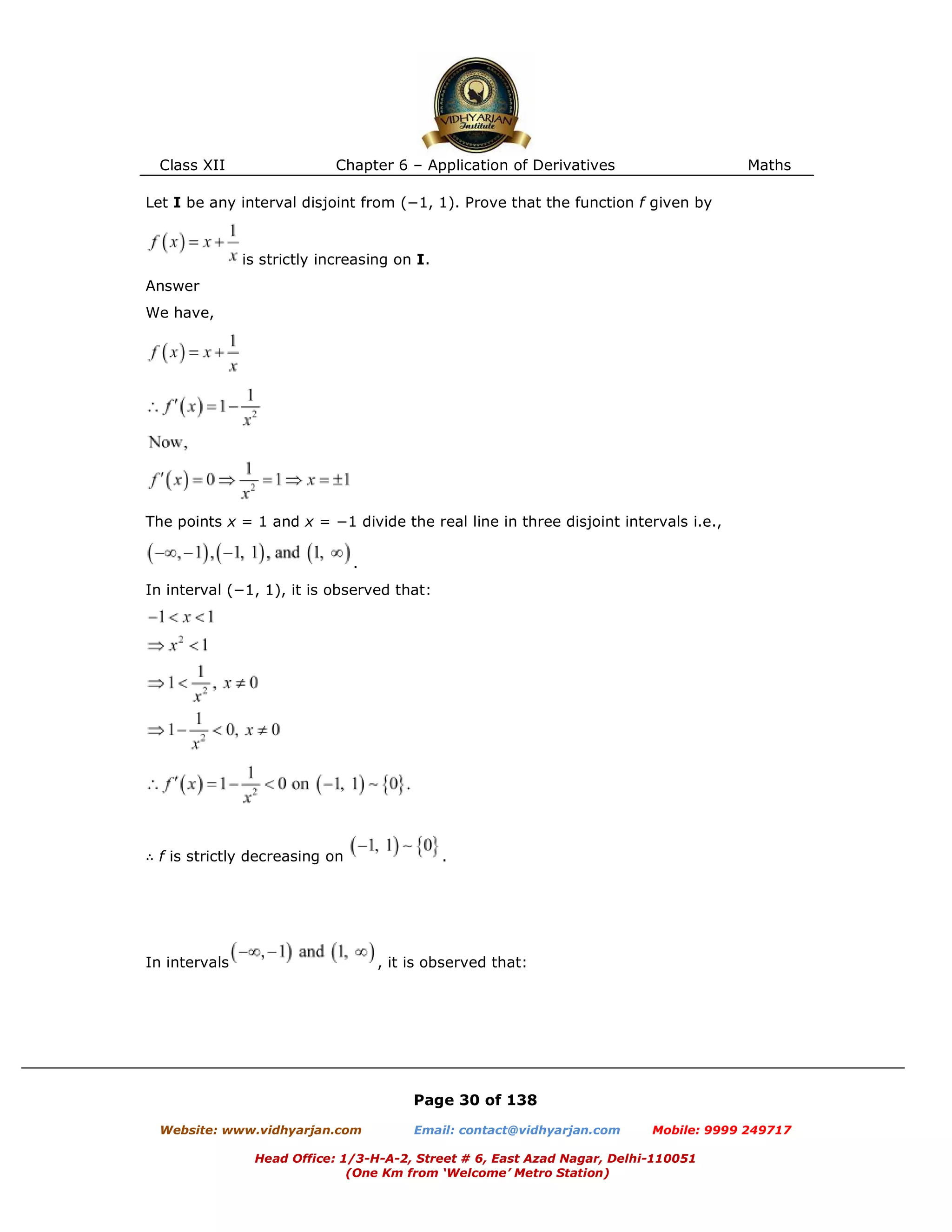 Chapter 6 application_of_derivatives | PDF