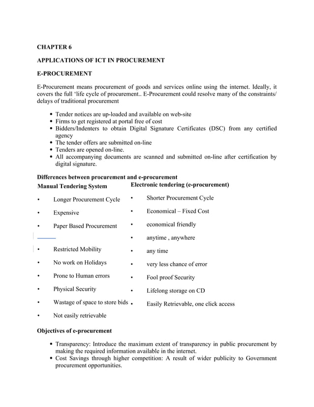 CHAPTER 6 APPLICATIONS OF ICT IN PROCUREMENT.docx