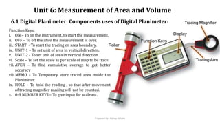 Chapter 6 area & volume measurement, Digital Planimeter | PPT