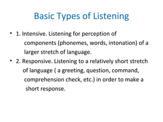 Chapter 6( assessing listening) | PPT