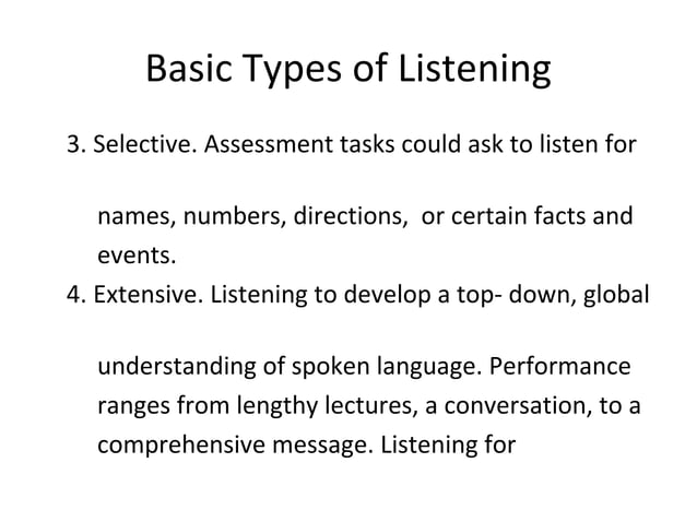 Chapter 6( assessing listening) | PPT