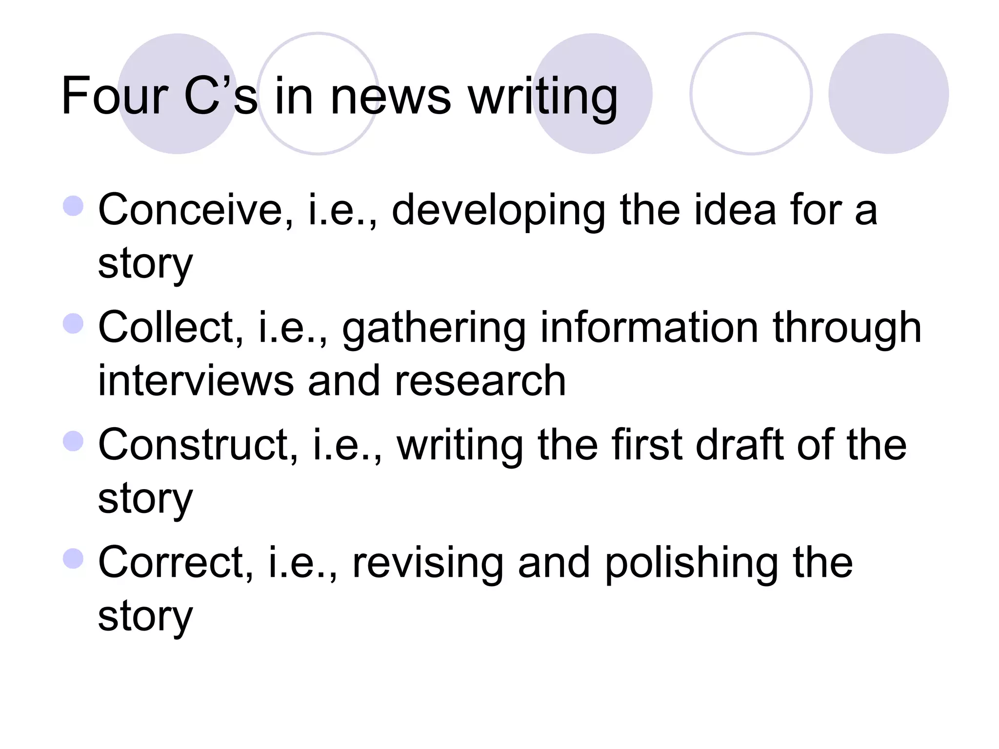 Chapter 6 a straight news story | PPT