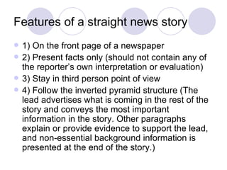 Chapter 6 a straight news story | PPT