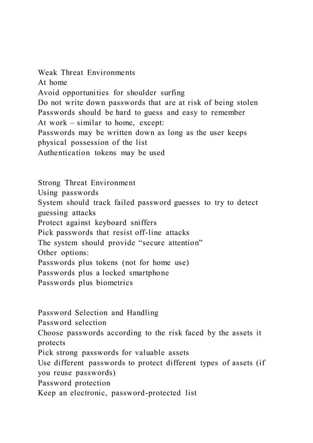 Chapter 6Authenticating PeopleChapter 6 OverviewThe th | PDF