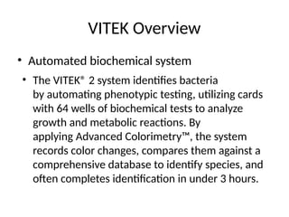 Comprehensive Overview of Automated Microbial Identification Systems in ...