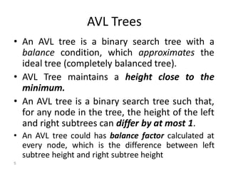 data structure AVL TREES chapter slides for learning about AVL trees | PDF